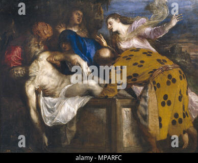 Jungfrau Maria, Mary Magdalena und Johannes, zu Füßen Jesu am Kreuz, Detail von dem zweiten ...