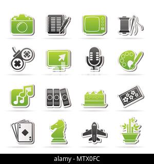 Hobby und Freizeit Symbole - Vektor Icon Set Stock-Vektorgrafik - Alamy