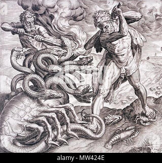 Hercules, die Tötung der Hydra von Lerna Stockfotografie - Alamy