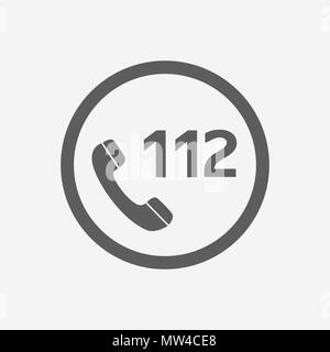 Notfall brand Telefon anmelden, weiß Telefon- und Flamme Symbol auf ...