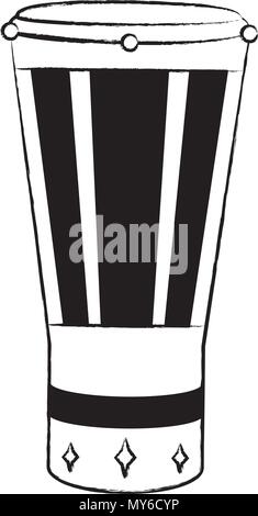 Samba Symbol auf weißem Hintergrund drum, Vector Illustration Stock ...
