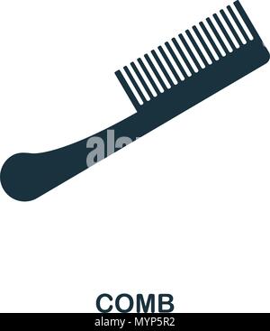 Schwarzer Kamm Symbol Vektor-Illustration isoliert auf weiß Stock ...