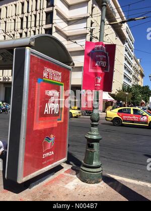 Athen, Griechenland. 17. Sep, 2015. Vangelis Meimarakis, Präsident von ...