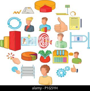 Aktiengesellschaft Symbole, Cartoon Stil Stock-Vektorgrafik - Alamy