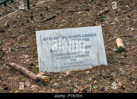 Mausoleo di Garibaldi, in der Nähe von Gambarie, im Nationalpark ...