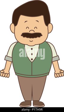 Cute Vater Cartoon Stock-Vektorgrafik - Alamy