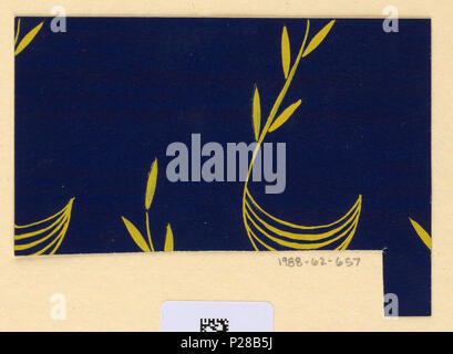 . Englisch: Zeichnung, Textil Design: Alaun, 1922. Englisch ...
