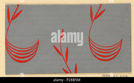 . Englisch: Zeichnung, Textil Design: Alaun, 1922. Englisch ...