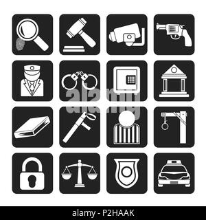 Symbole für Recht und Gerechtigkeit. Gesetzgebung und Gericht, Richter ...