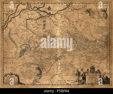 Karte von Ukraine 1600 Stockfotografie - Alamy