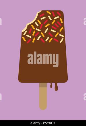 Softeis logo, kreisförmigen Eis logo, Illustration Design, auf weißem ...