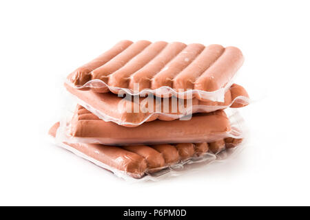 Verpackt Wurst am verpackten Fleisch Abteilung Stockfoto, Bild ...