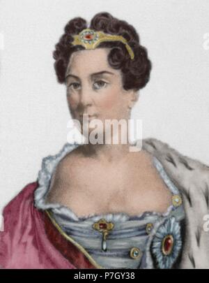 Katharina I. von Russland (1684-1727). Zweite Ehefrau von Peter I. von ...