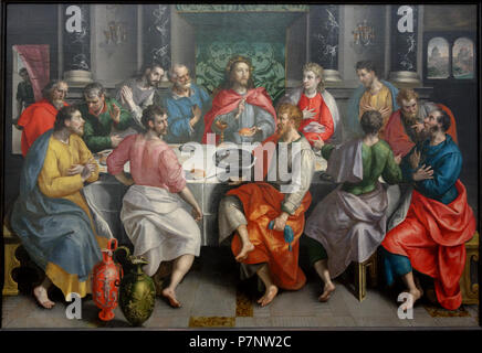 Das letzte Abendmahl von Marten de Vos, c 1550 bis Anfang 1600, Öl auf Leinwand National Museum ...