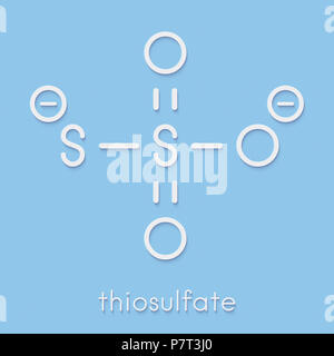 Thiosulfat Anion, chemische Struktur. Skelettformel Stockfotografie - Alamy