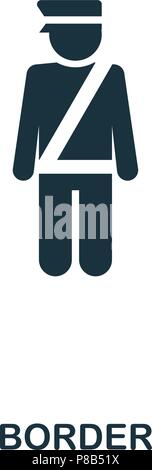 Einwanderungsgesetz Liniensymbol, Reisepass und illegal ...