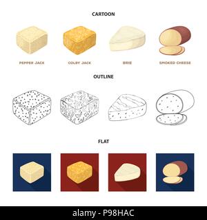 Schafkäse, geräuchert, Colby jack, Pfeffer Jack. Verschiedene Sorten ...