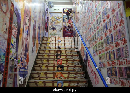 Tokio, Japan, 18. Januar 2018: Der Comic Book Store in Akihabara, Tokio ...