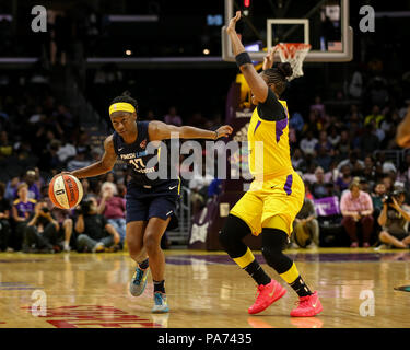 Indiana Fever guard Erica Wheeler (17) in action as the Connecticut Sun ...