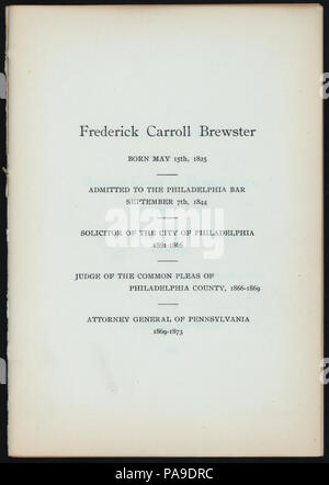 573 ABENDESSEN ZU HON FREDERICK CARROLL BREWSTER (Besitz) Kolleginnen ...
