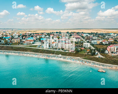 Rumänien Schwarzes Meer Küste und Strand in Mamaia, Constanta Stadt bei ...