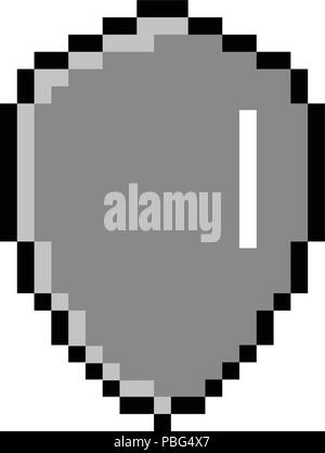Pixel art Design aus einem Schild Symbol. Vector Illustration ...