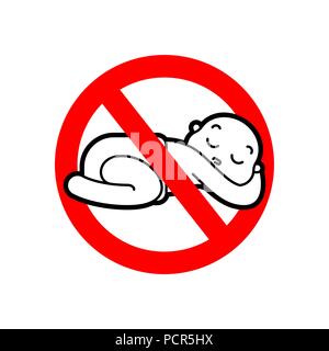 Stop oder Verbot mit Kind Symbol auf weißem Hintergrund. Kinder sind ...