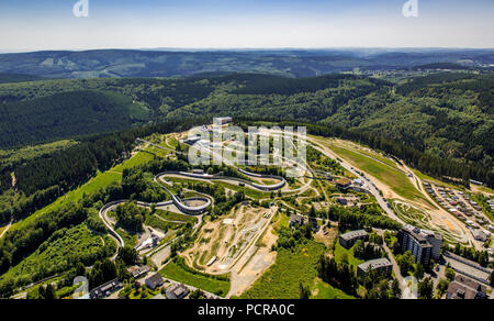 Luftaufnahme, Winterberg Bob- und Rodelbahn, Winterberg, Hochsauerland ...