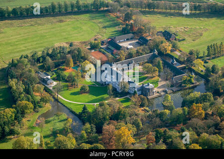 Luftbild, Angermund, Schloss Heltorf, Wasserburg, Düsseldorf, Rheinland ...
