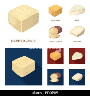Schafkäse, geräuchert, Colby jack, Pfeffer Jack. Verschiedene Sorten ...
