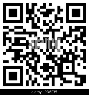 QR-Code. Schwarzes Symbol auf weißem Hintergrund. Einfache Abbildung ...
