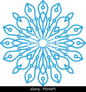 Schneeflocken Design für Etiketten, Abzeichen und Symbole. Winter ...
