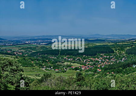 Blick Richtung Wohnviertel Marchaevo und Umgebung von Sofia Stadt am ...