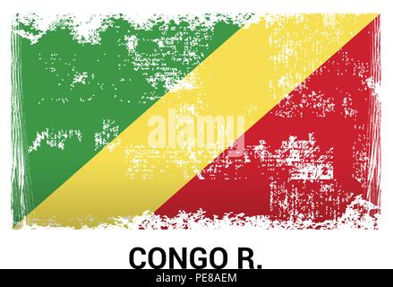 Demokratische Republik Kongo Flagge. Nationale aktuelle Flagge ...