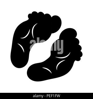 Fußstapfen Fuß Symbol Logo-Vektor-design Vektor Abbildung - Bild ...