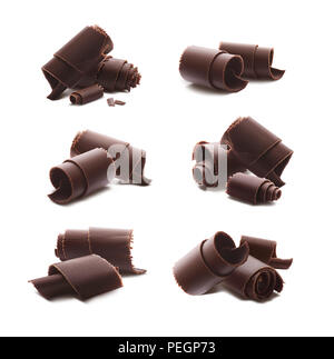 Schokoraspeln setzen auf weißem Hintergrund Stockfoto, Bild: 71530285 ...