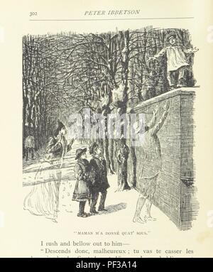 Dieses Bild von Seite 310 von „Peter Ibbetson“ zeigt eine Szene aus dem Roman, einem Werk aus ...