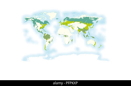 Weltkarte mit unterschiedlichen Klimazonen in den Ländern Stockfoto, Bild: 231834741 - Alamy