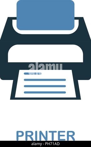 Druckersymbol in zwei Farben. Einfaches element Abbildung. Drucker Icon ...