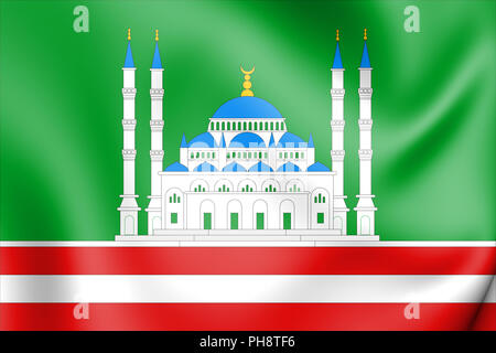 Flagge von Tschetschenien (Russland Stockfotografie - Alamy
