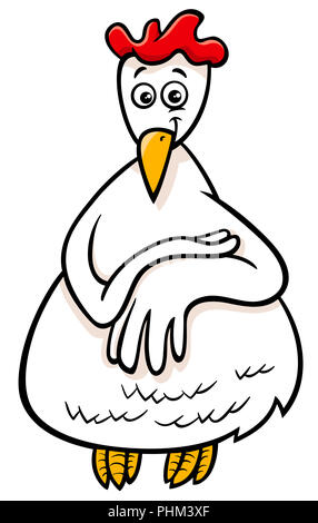 Abbildung Bauernhof Huhn Henne Cartoon Hahn Hahn Comics Kunst Comic ...