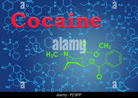 Kokain chemische Formel Wissenschaft Symbol Elemente Reaktion ...
