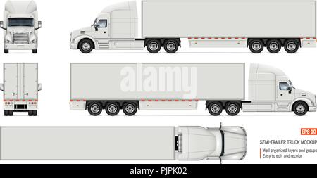 Sattelschlepper vektor Mock-up für Auto Branding und Werbung. cargo ...