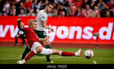 Aarhus, Dänemark. 09 Sep, 2018. Dänemark v Wales, Uefa Nationen Liga ...