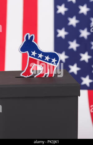 Konzept Der Präsidentschaftswahlen 2024. Schwarzer, strukturierter ...