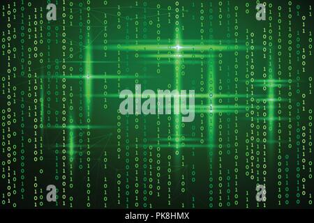 Binär-Code Hintergrund Vektor. Hintergrund schwarz und weiß mit Ziffern ...