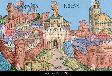 Mesopotamien. Stadt Ninive, die ehemalige Hauptstadt von Assyrien ...