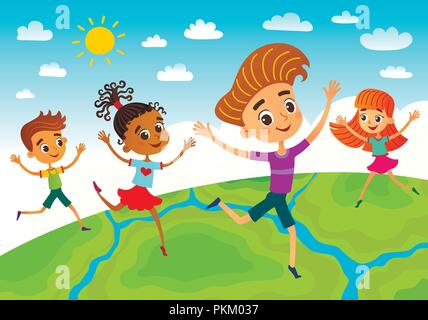 Welt / globe Kinder - Kinder-Illustration - Zeichnung Vektor Abbildung ...