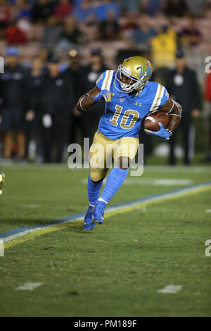 PASADENA, CA - SEPTEMBER 10: UCLA Bruins WR Colson Yankoff (7) carries ...