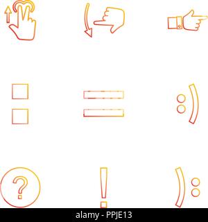 Mathematik, emoji, ist gleich, Hände, Zeiger, Pfeile, Richtungen ...